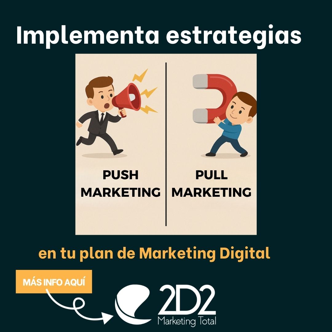 Implementa estrategias push y pull en tu plan de marketing digital - 2d2 Marketing Total